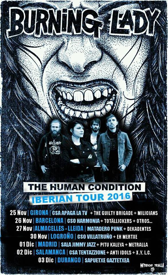 Gira de Burning Lady (punk desde Francia) – Condenado Fanzine | No Mess ...