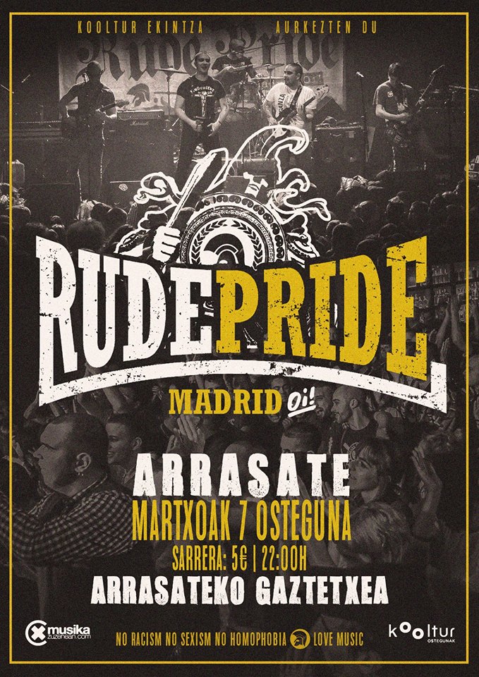 Próximos conciertos de Rude Pride – Condenado Fanzine