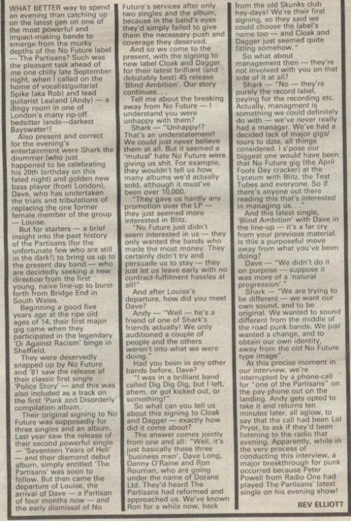 The Partisans: A Welsh Punk Story – Condenado Fanzine | No Mess, No ...