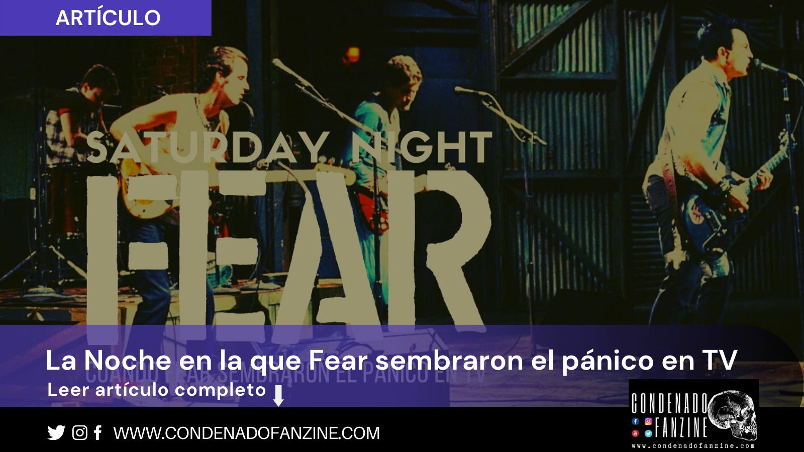 Saturday Night Fear: Cuando Fear sembraron el pánico en TV – Condenado ...